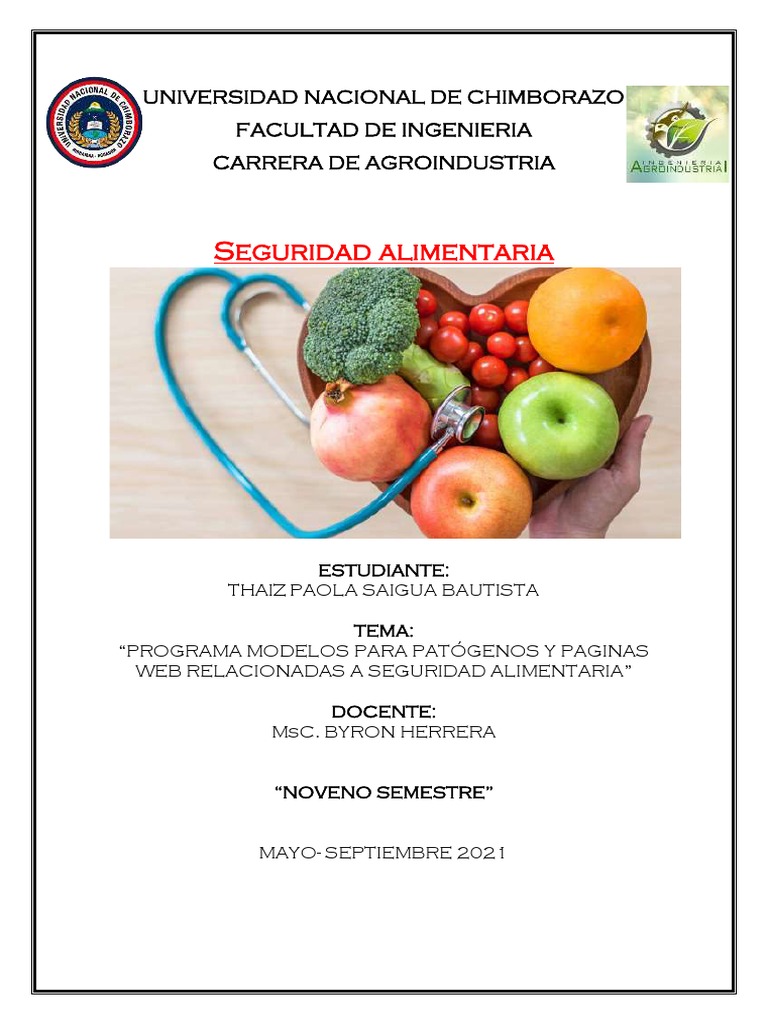 Modelos de Patógenos y Fraude Alimentario | PDF | Alimentos | Seguridad alimenticia