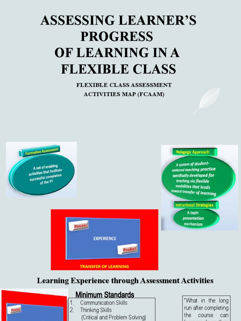 Assessing Learner'S Progress of Learning in A Flexible Class | Download ...