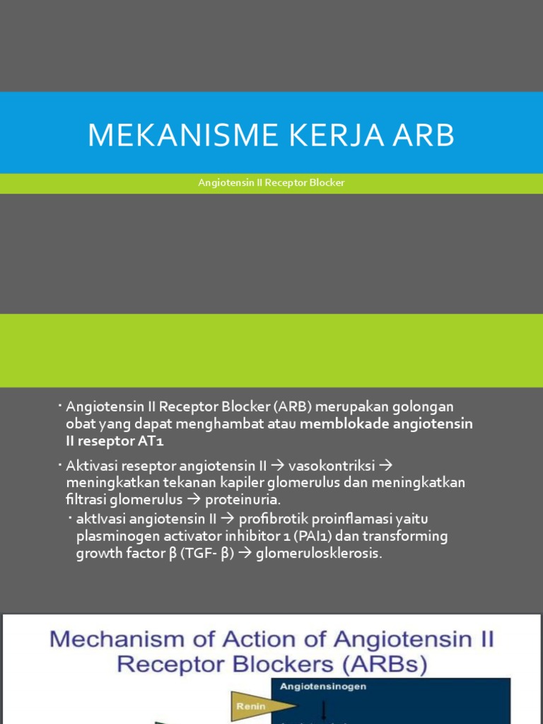 MEKANISME KERJA DAN PENGGUNAAN ANGIOTENSIN II RECEPTOR BLOCKER (ARB ...