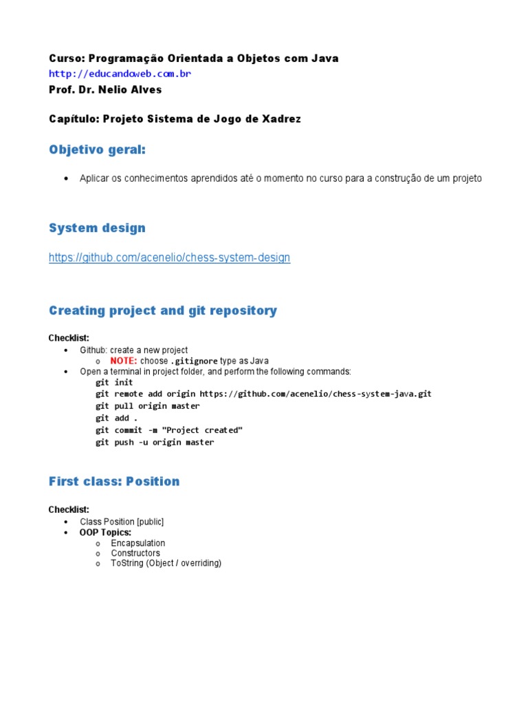 Object-Oriented Chess Game Project: Implementing All Features of a Chess Game Including Standard ...