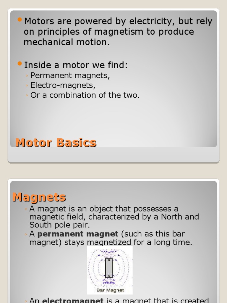 Motor2. Motor Basics | PDF | Electric Motor | Magnetic Field