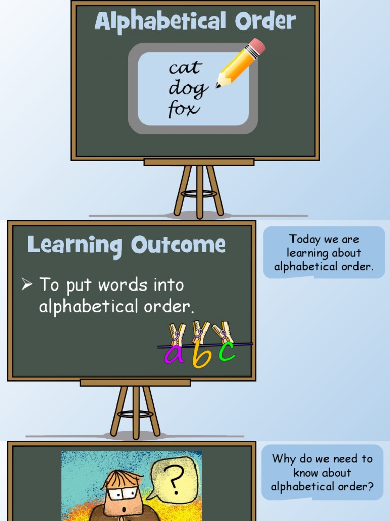 Powerpoint Alphabetical Order Must | PDF | Latin Alphabet | Operating ...