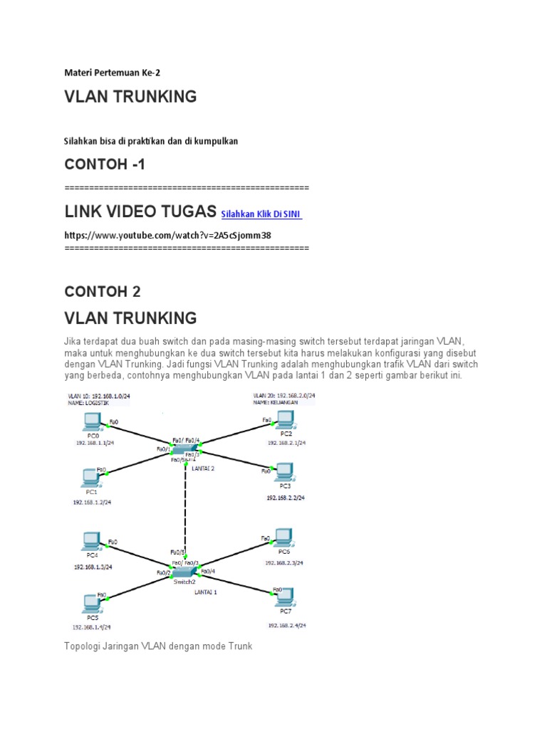 Vlan Trunking | PDF | Komputer