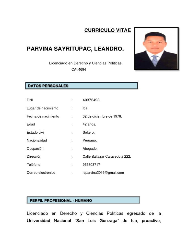 CV Leandro 2020 | Descargar gratis PDF | Ley procesal | Gobierno