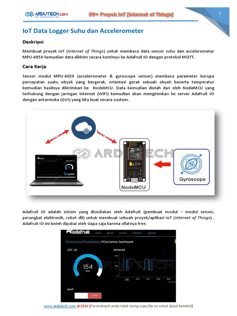 IoT Data Logger Suhu Dan Accelerometer | PDF
