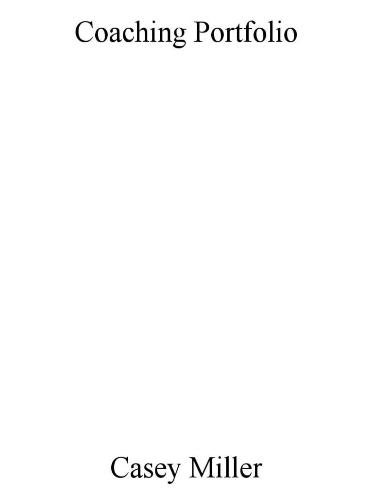 Casey Miller Coaching Portfolio | PDF | Weight Training | American Football