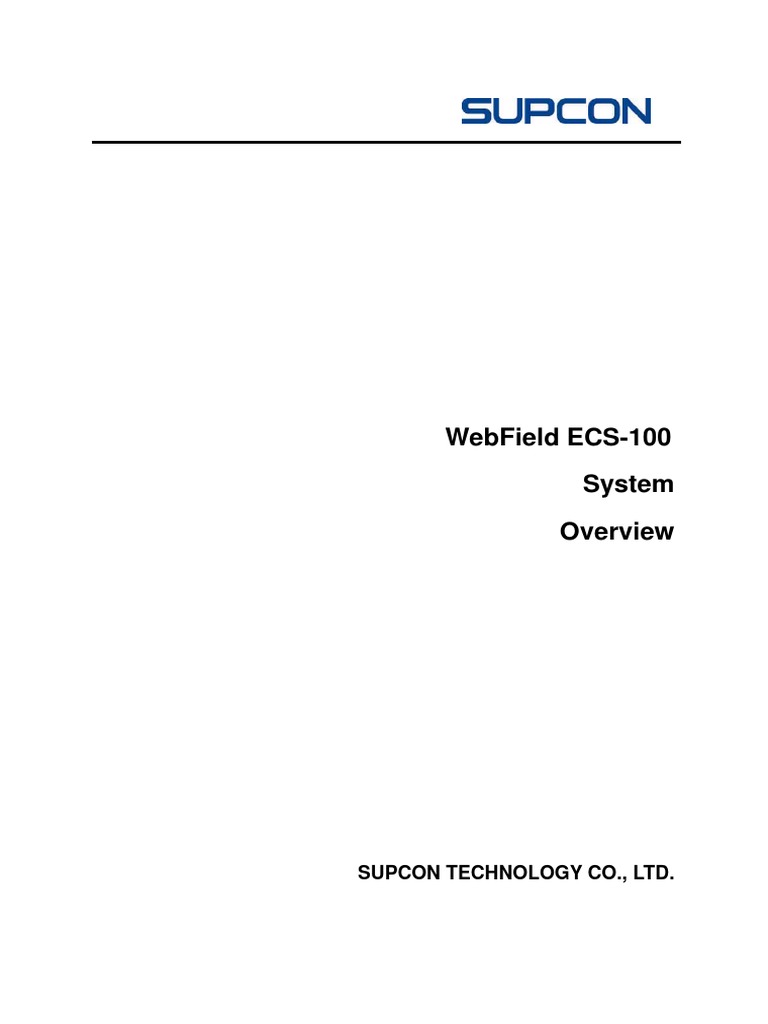 ECS-100 System Overview | PDF | Computer Network | Programmable Logic Controller