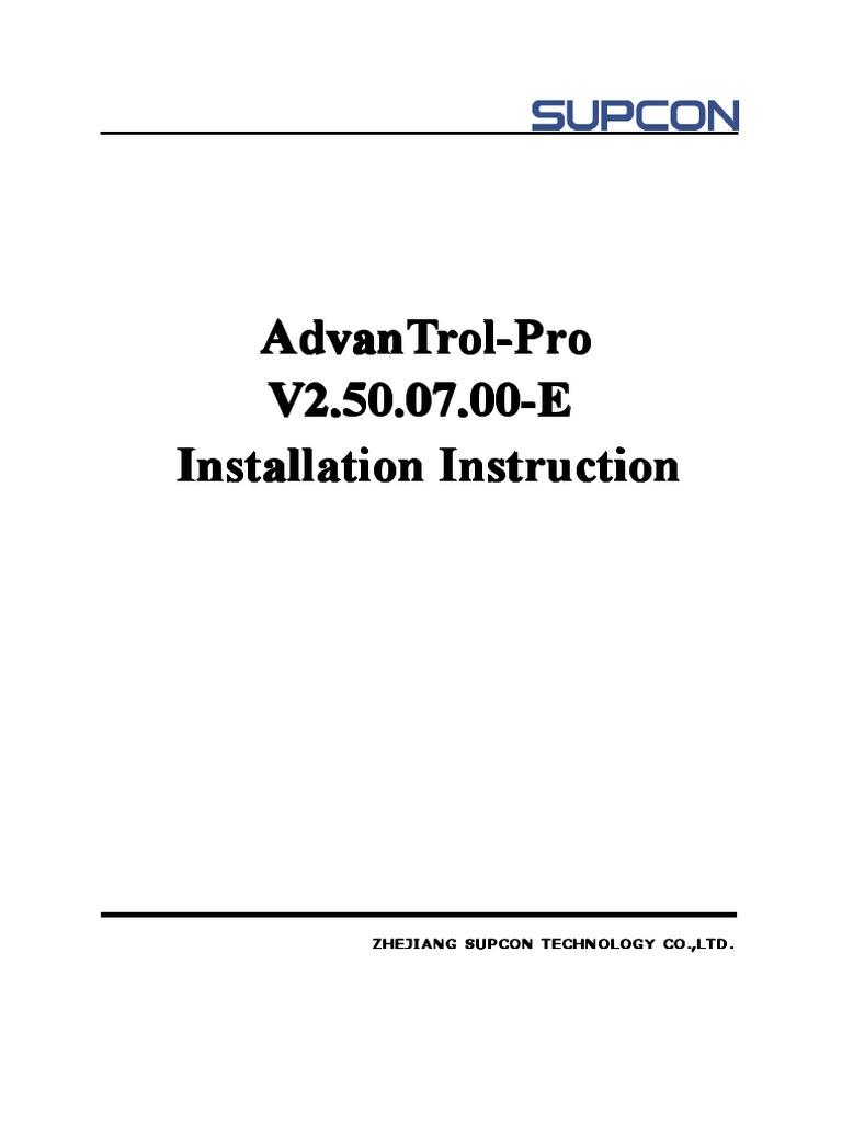AdvanTrol-Pro V2.50.07.00-E Installation Instruction | PDF ...