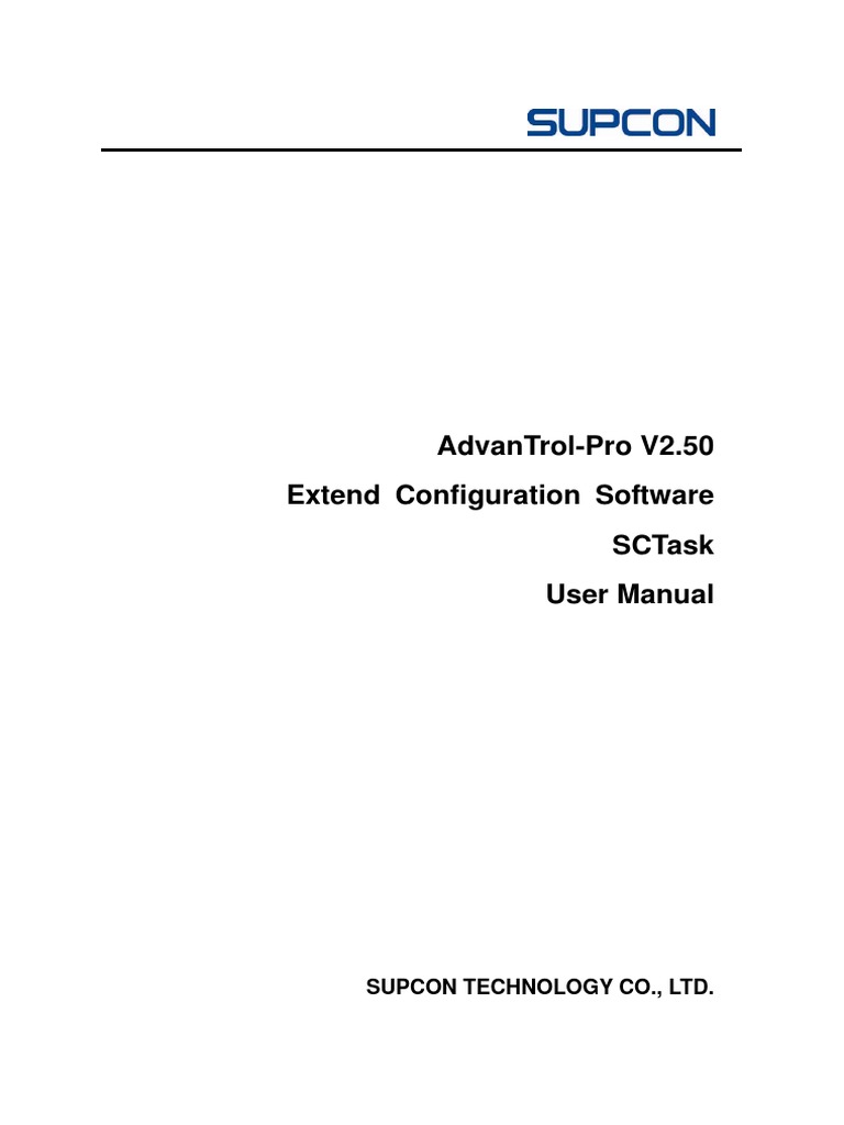 Extend Configuration Software SCTask User Manual | PDF | Menu ...