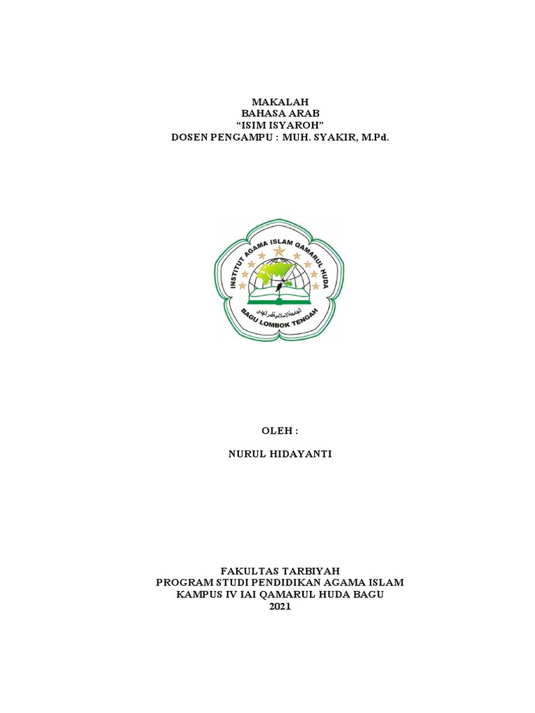 Pengertian dan Macam Isim Isyarah | PDF