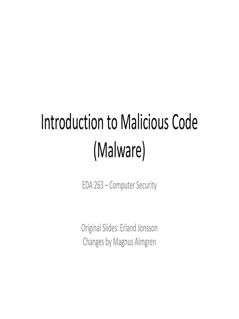 L02 - Malicious Code (Malware) - Print | PDF | Malware | Computer Virus