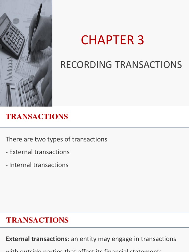 (Accounting) Chapter 3. Recording Transactions | PDF | Debits And ...