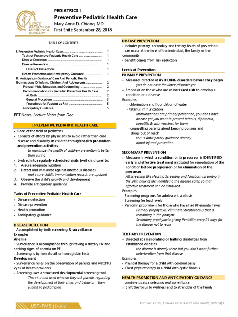 Preventive Pediatrics: A Guide to Primary, Secondary, and Tertiary ...