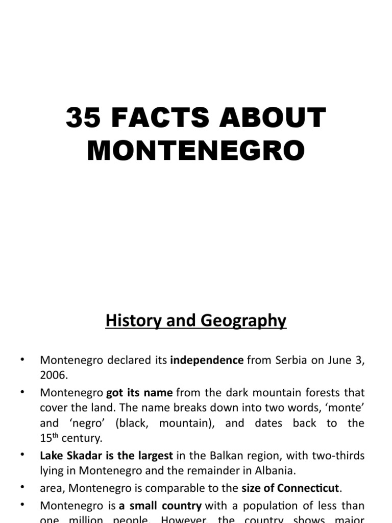 Geo4 A 35 Montenegro Facts | PDF | Montenegro