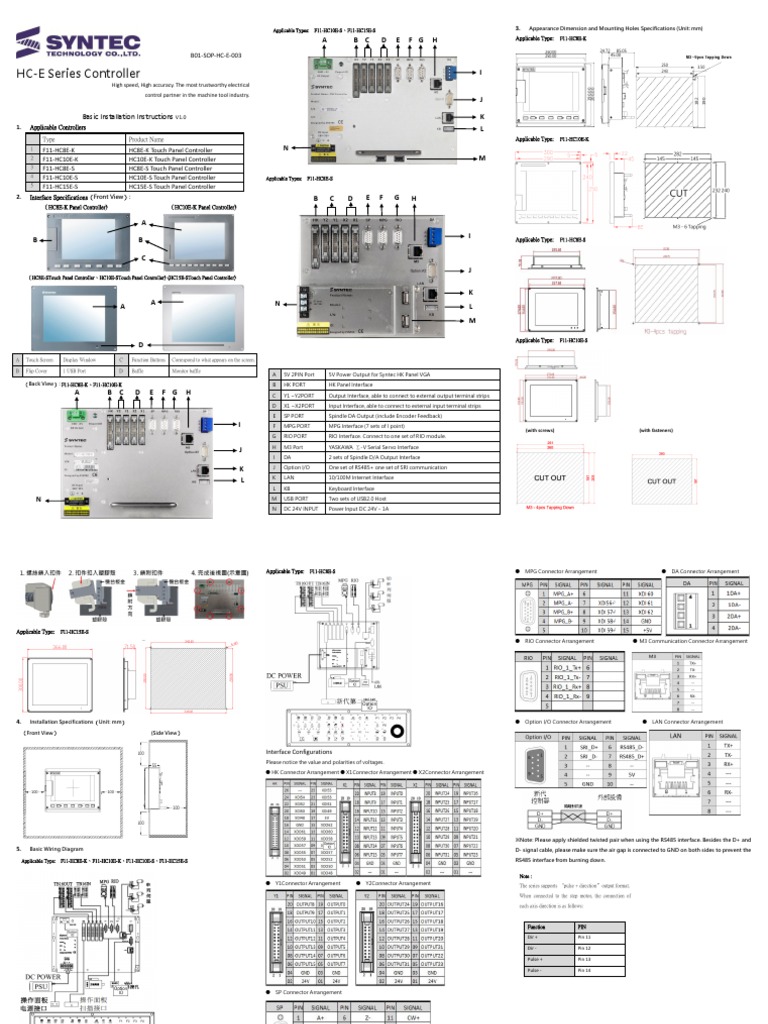 B01-SOP-HC-E-003 - HC-E Controller Basic Installation Instructions ...
