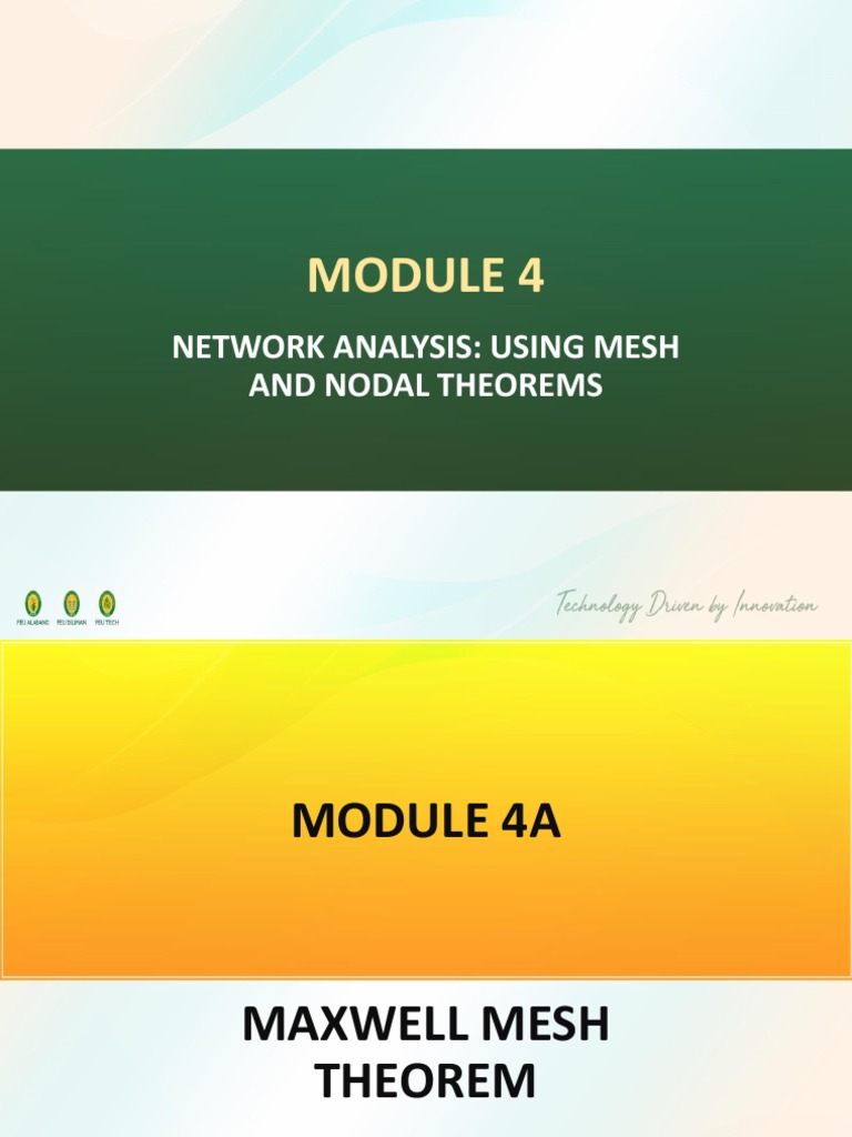 Module 4 Mesh Current and Nodal Analysis Method | PDF | Electrical Network | Voltage