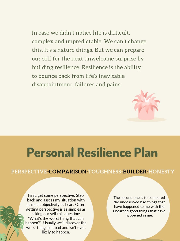 Personal Resiliency Plan | Download Free PDF | Psychological Resilience ...