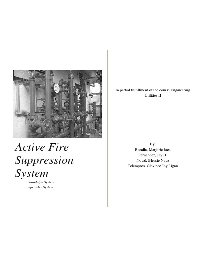 Active Fire Suppression Systems Overview | PDF | Fire Sprinkler System ...