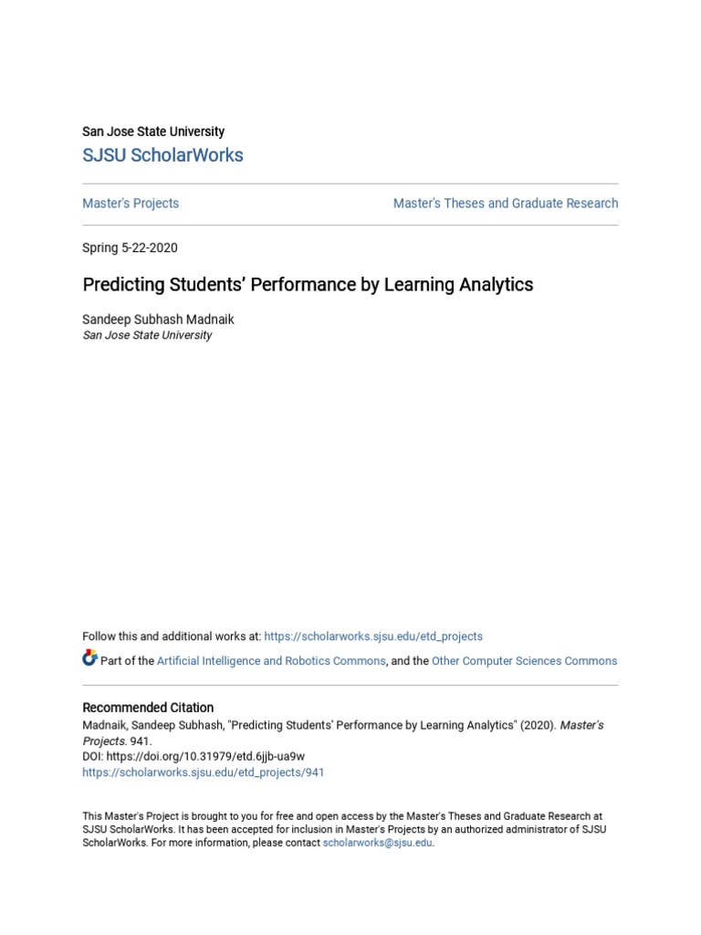 Predicting Students Performance by Learning Analytics | PDF ...