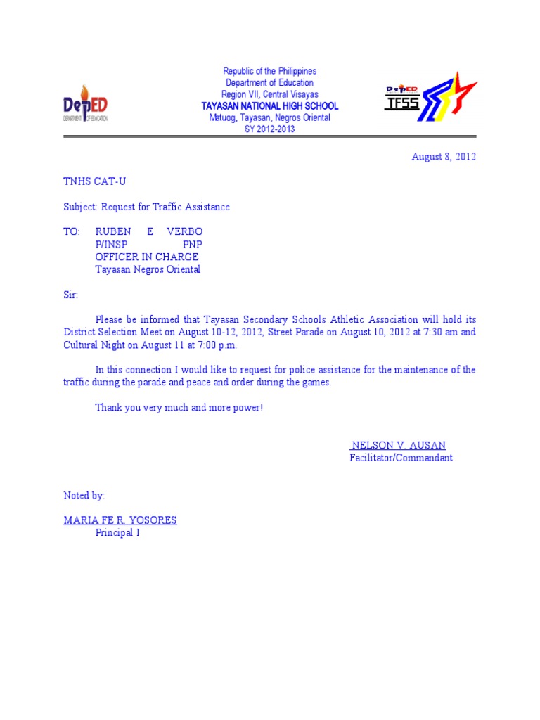 Request PNP Parade | PDF