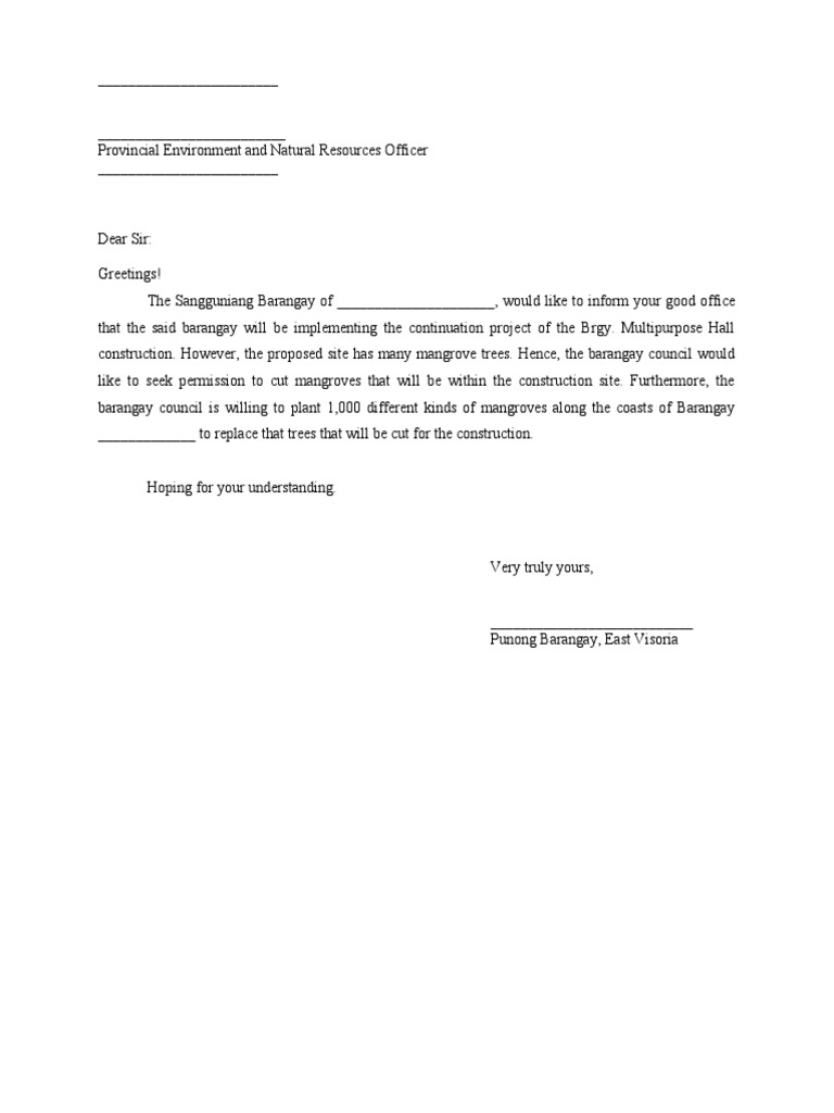 Sample Letter To Penro | PDF