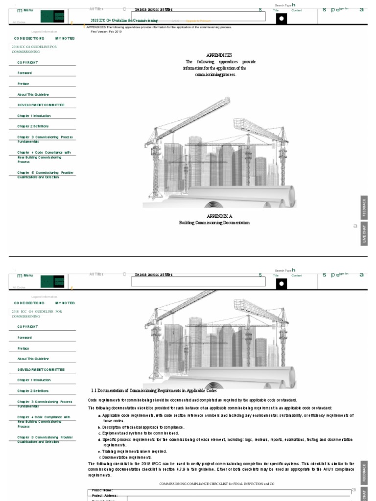 M S S P A: 2018 ICC G4 Guideline For Commissioning | PDF | Verification ...