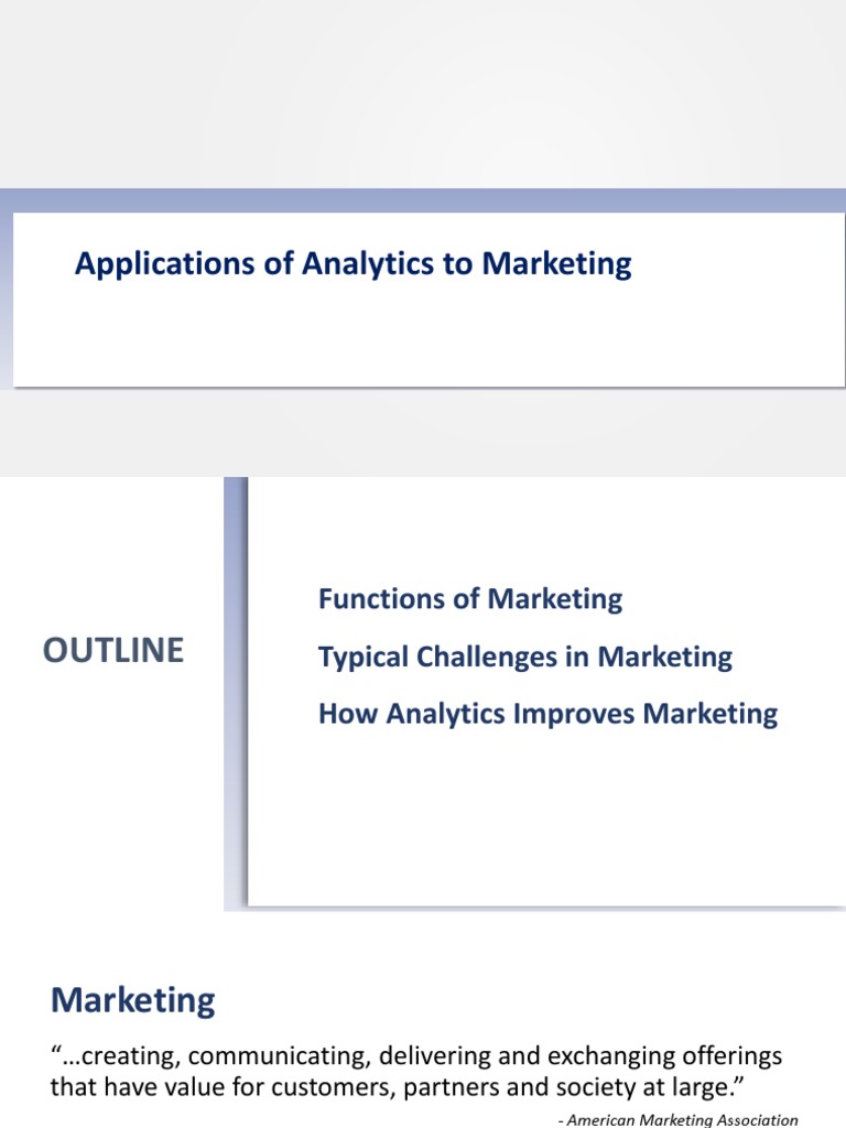 Analytics Applications Marketing | PDF | Analytics | Marketing
