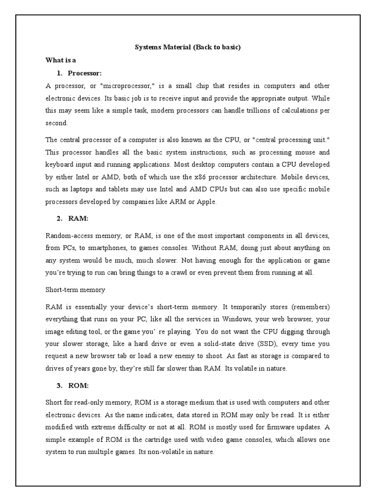 System Material 3 | PDF | Read Only Memory | Byte