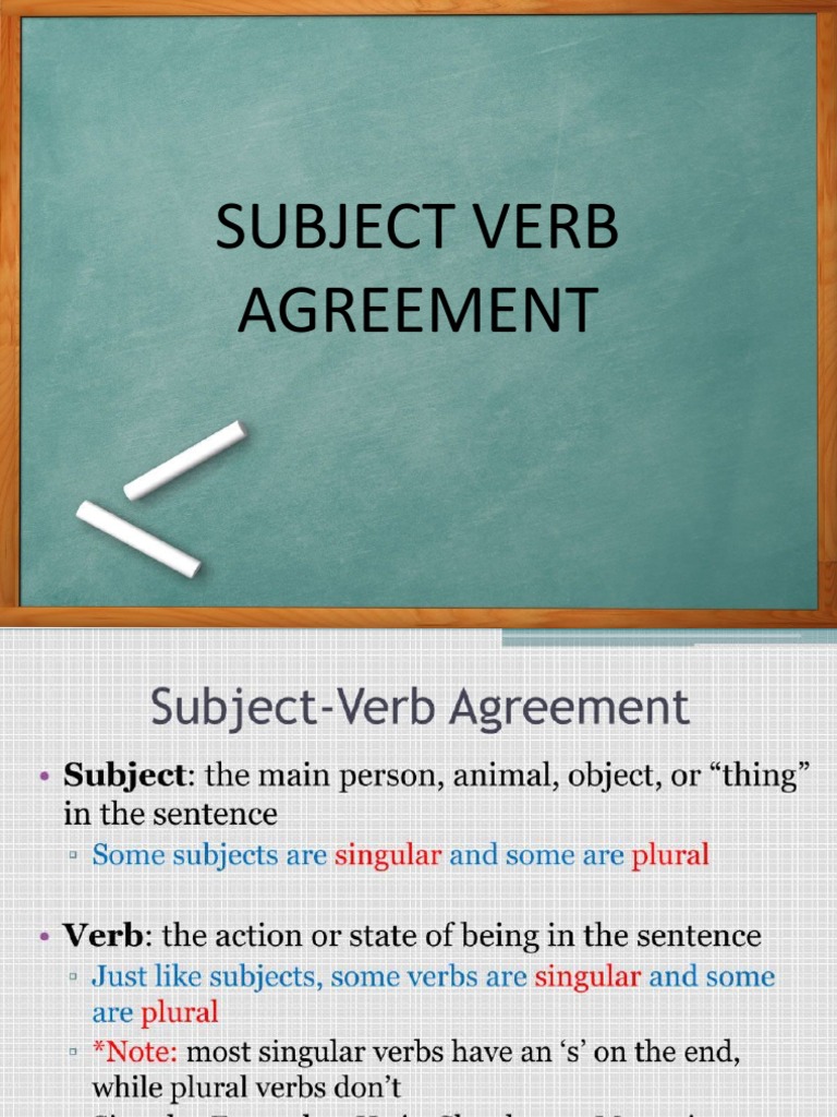 Subject Verb Agreement | PDF