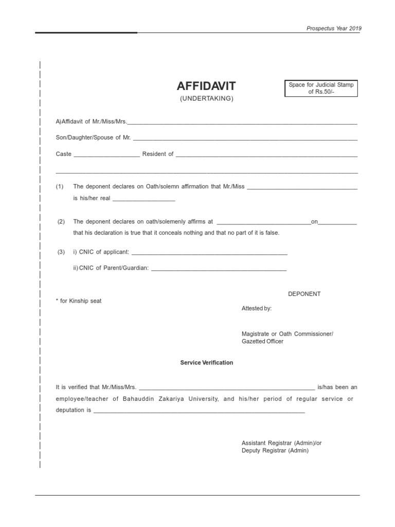 Affidavit Bzu | PDF
