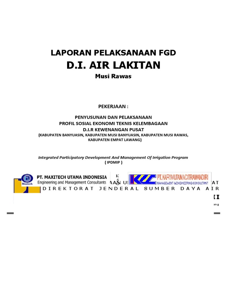 Laporan FGD Air Lakitan | PDF