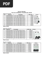 BRB Cable Price List | PDF | Electrical Equipment | Electrical Components