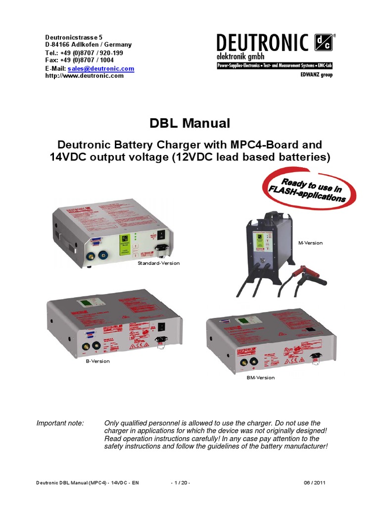 Deutronic DBL Manual (MPC4) - 14VDC - EN - Comprehensive safety and ...