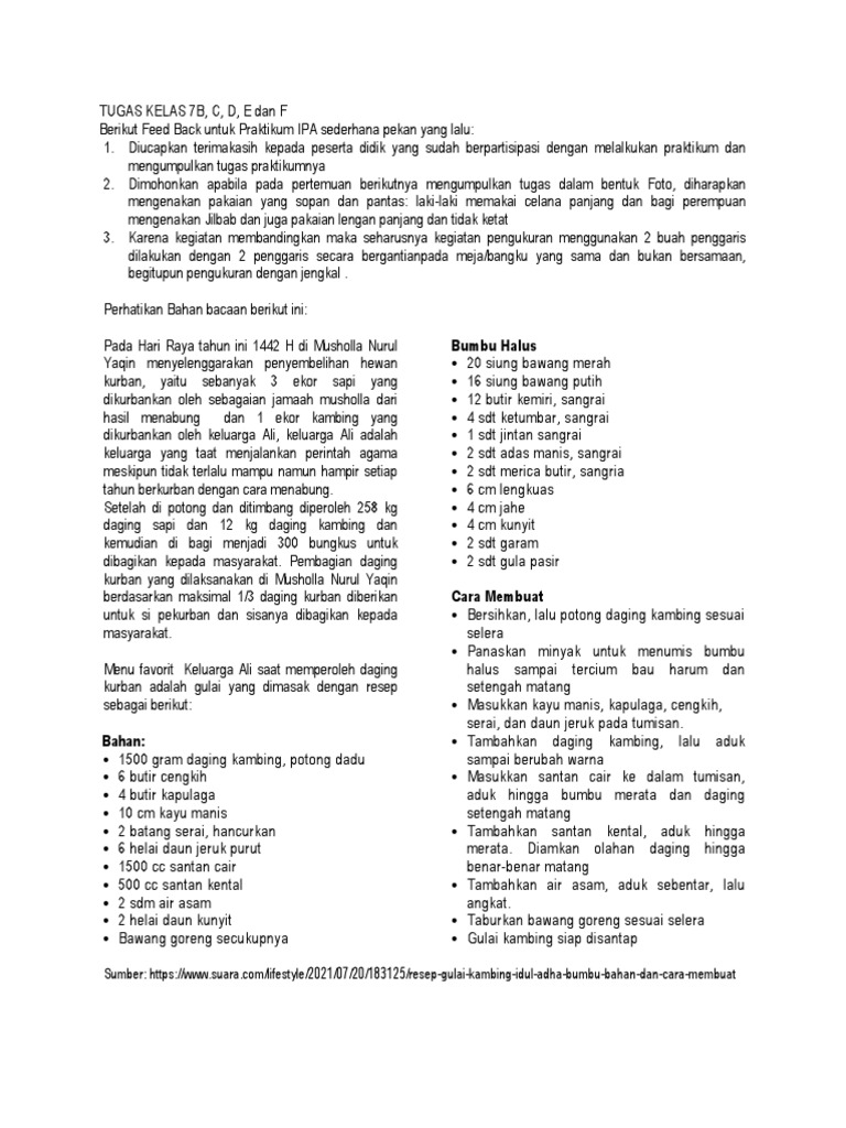 Satuan Baku Dan Tidak Baku 2 | PDF