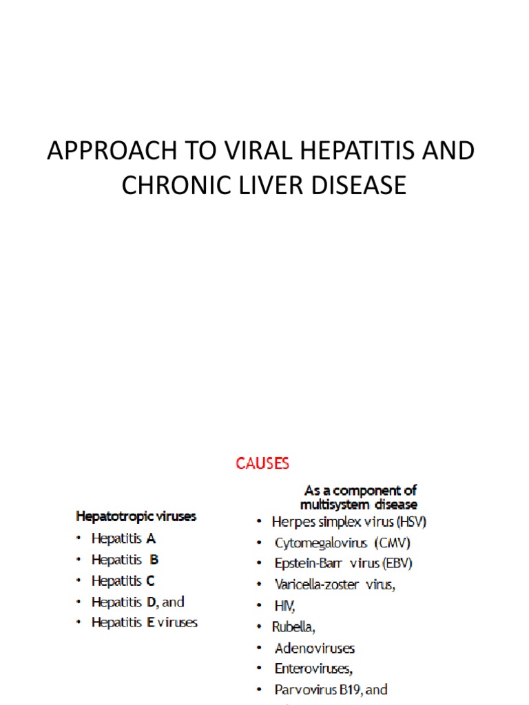 Approach To Viral Hepatitis and | PDF | Hepatitis | Hepatitis B