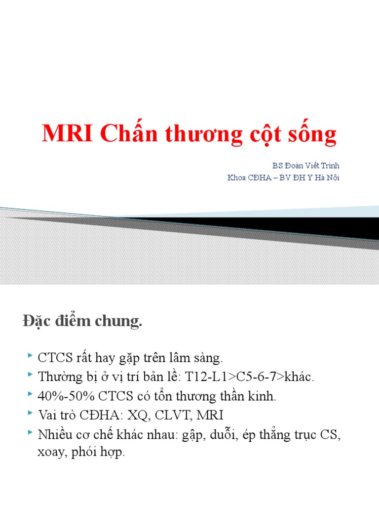 Bai Giang Mri CSTL | PDF