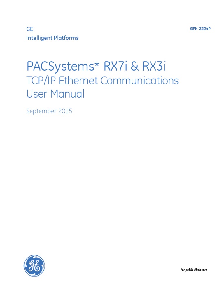 GFK-2224P PACS Ethernet Manual | PDF | Ip Address | Transmission Control Protocol