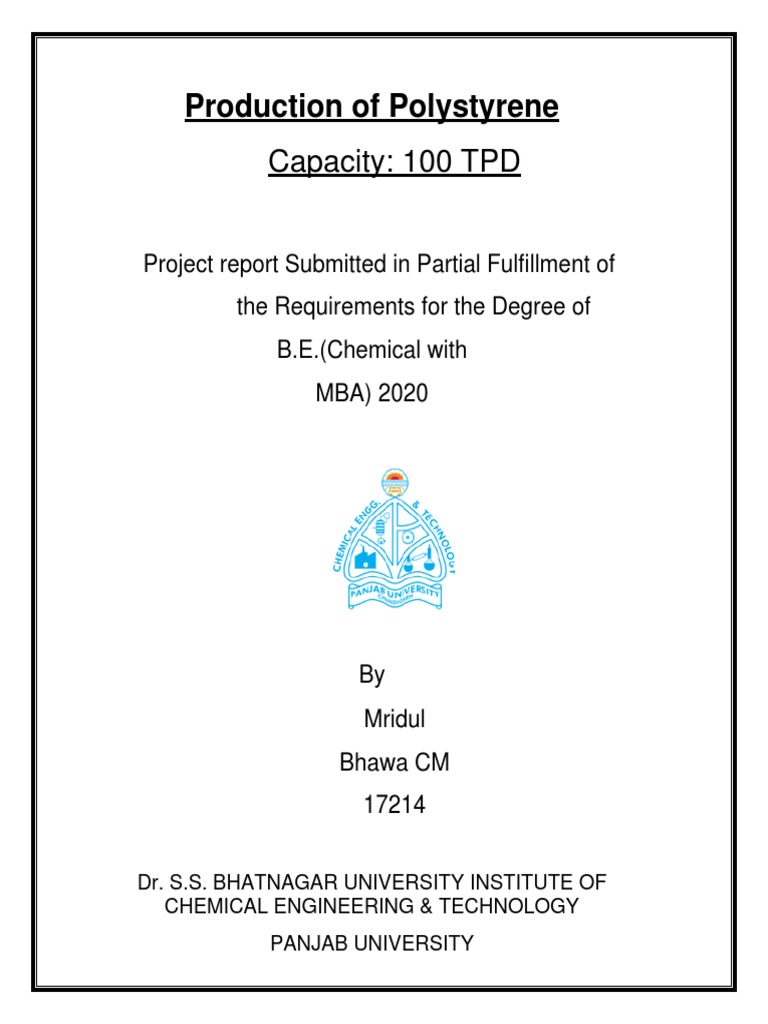 CM17214 Project Report Polystyrene | Download Free PDF | Polystyrene ...