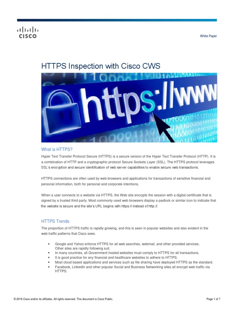 What Is HTTPS?: White Paper | PDF | Public Key Certificate | Internet & Web