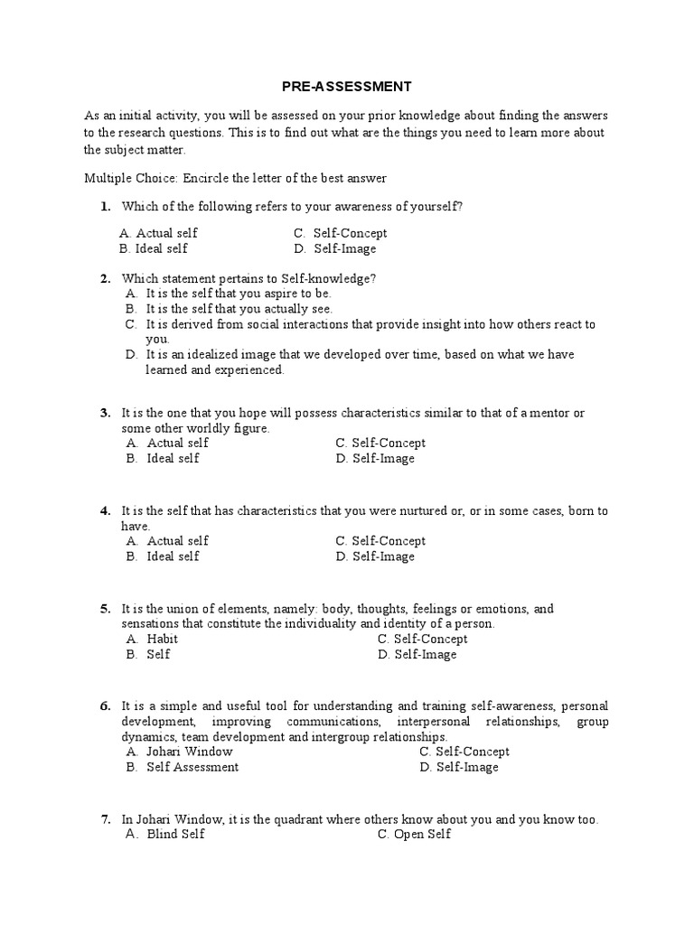 Perdev Week 1 | Download Free PDF | Self | Self Concept