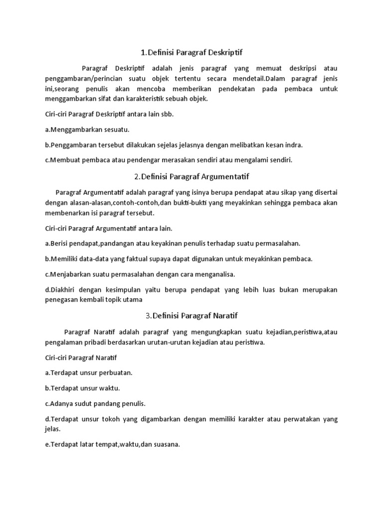 Memahami Paragraf Deskriptif dan Naratif | PDF