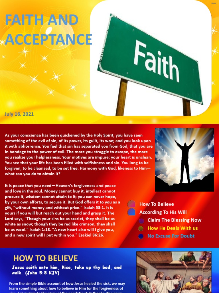 Faith and Acceptance in Christ | PDF | Jesus | Sin