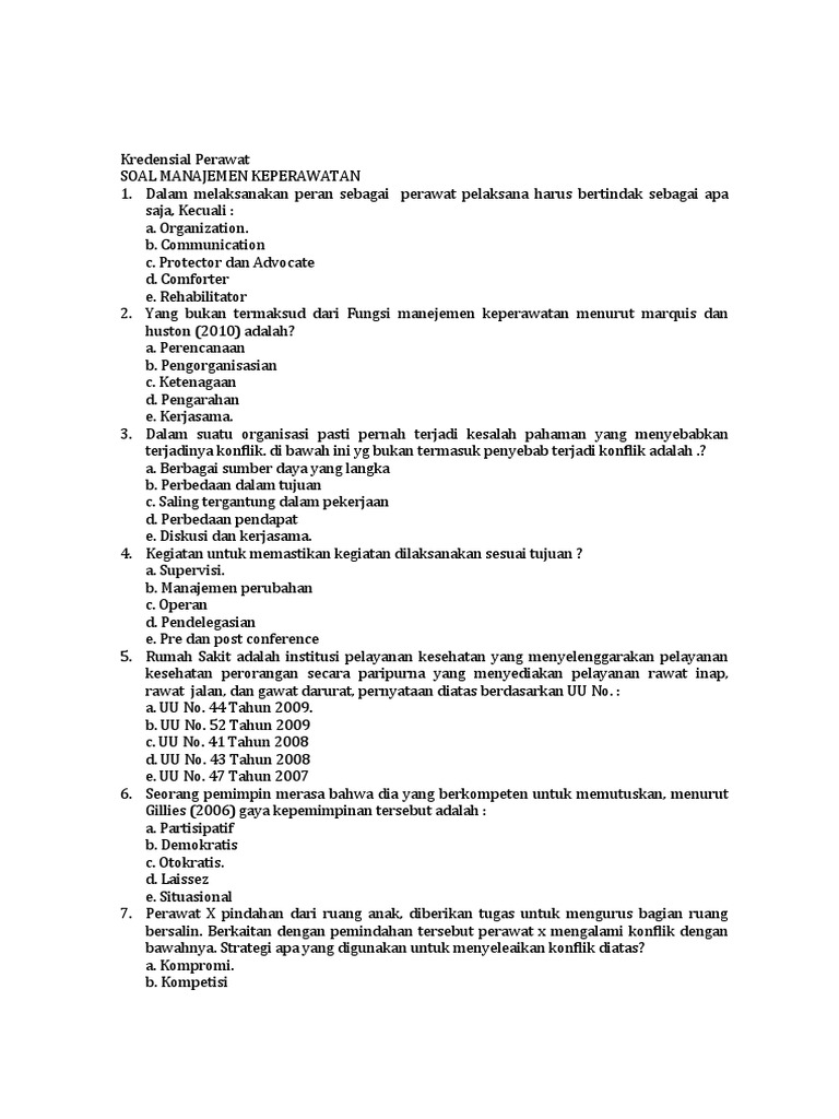 CONTOH PK 2 Kredensial-Perawat | PDF