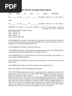 Cash Gift Deed Template for Family | PDF