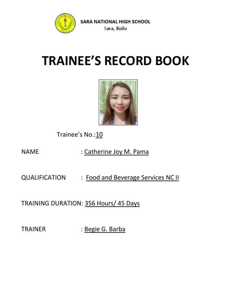 8 Learner - S Record Book + Your Last Name | PDF | Occupational Safety ...