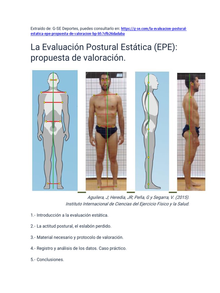 Evaluación Postural Estática | PDF | Tobillo | Estrés (biología)