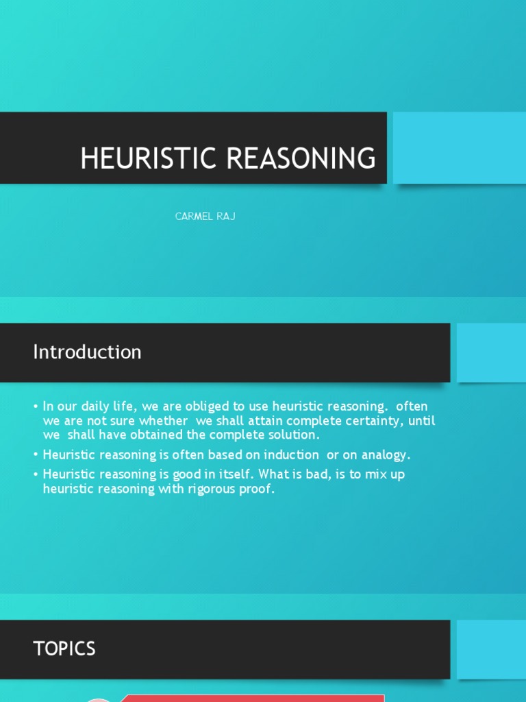 Understanding Heuristic Reasoning | PDF | Heuristic | Reason