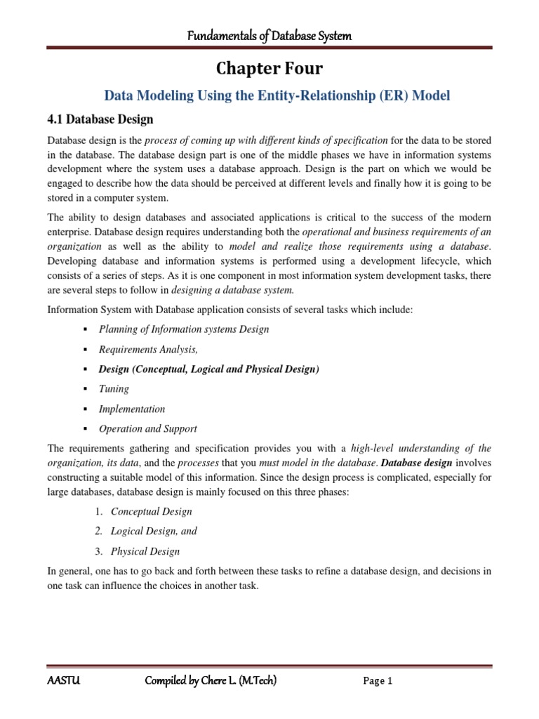 Chapter 4 Data Modeling Using Er Model Pdf Inheritance Object Oriented Programming