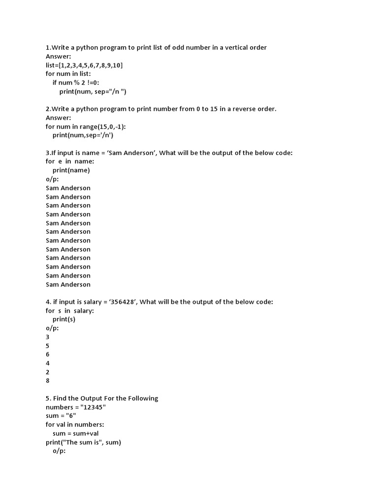 List Problems | PDF