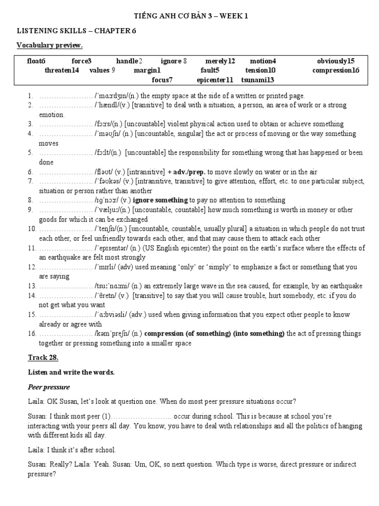 TACB3 Week1 | PDF | Earthquakes | Verb